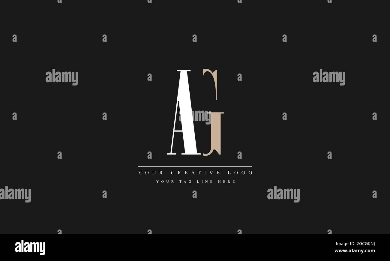 AG GA A G abstract vector logo monogram template Stock Vector Image ...