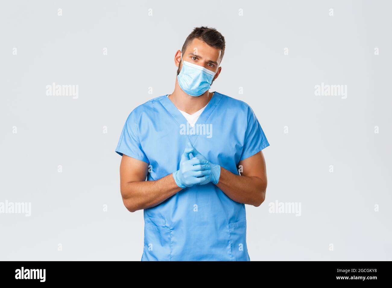 Healthcare workers, covid-19, coronavirus and preventing virus concept ...