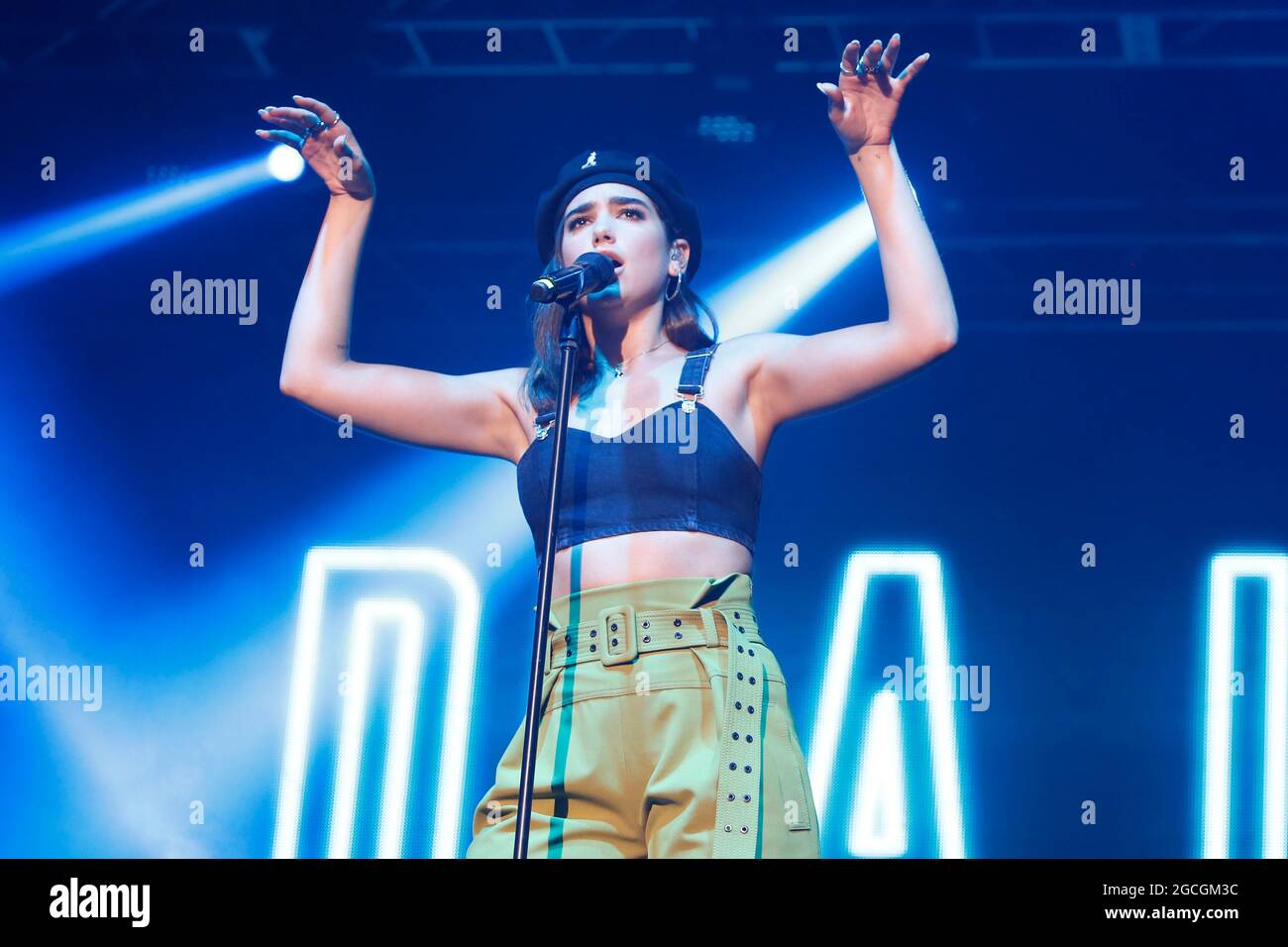British Singer Dua Lipa performs on the stage during an Pentaport Rock ...