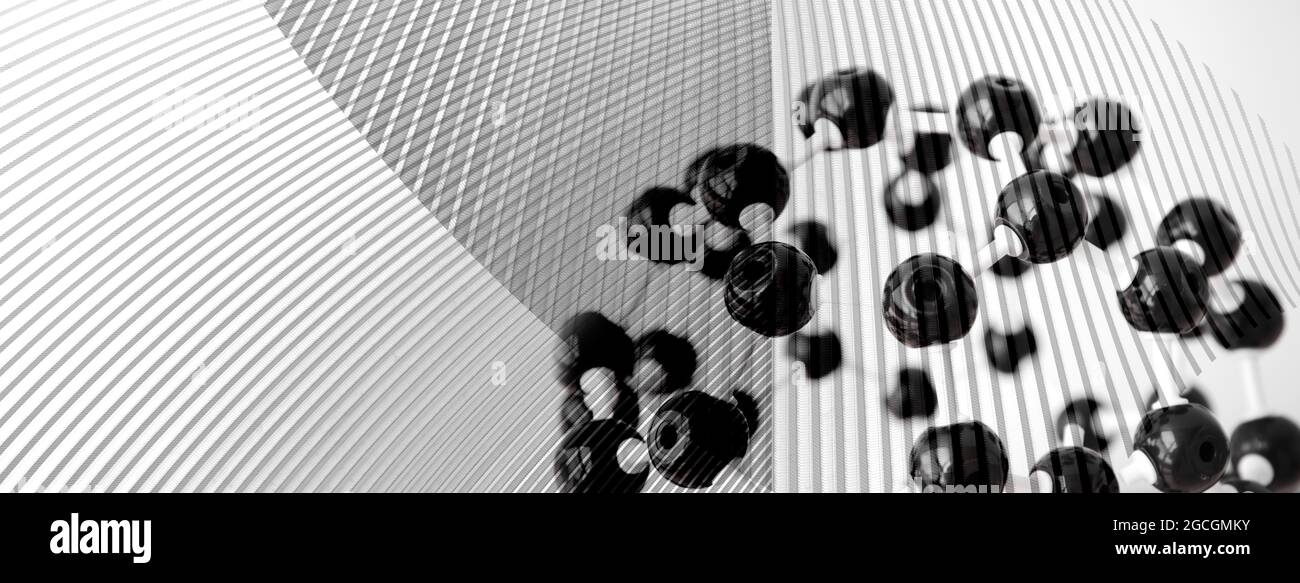 black and white chemicals molecular structure modern with contemporary ...