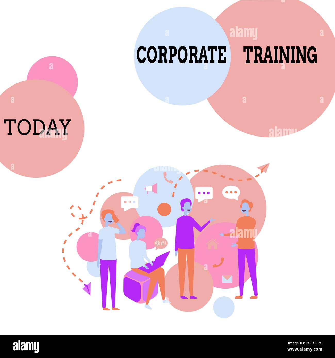 Text caption presenting Corporate Training. Word for improving the ...