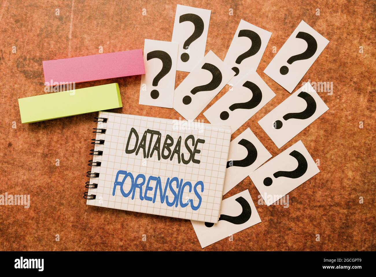 Hand writing sign Database Forensics. Internet Concept identifying transactions within a ...