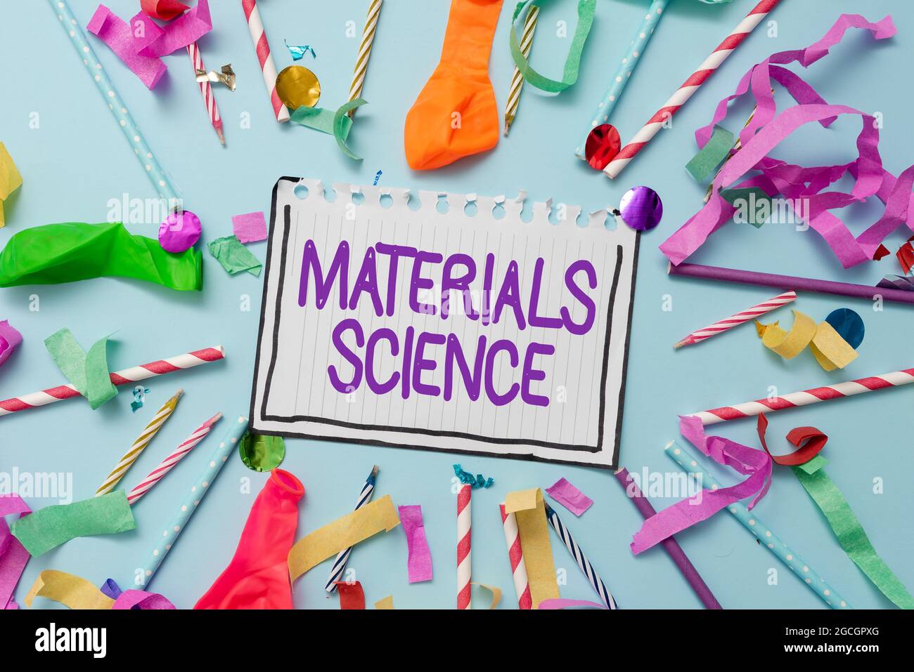 Text caption presenting Materials Science. Business idea ...