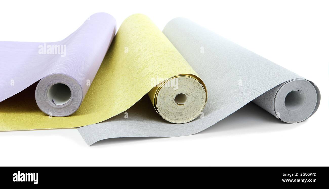 Wallpapers isolated on white Stock Photo - Alamy