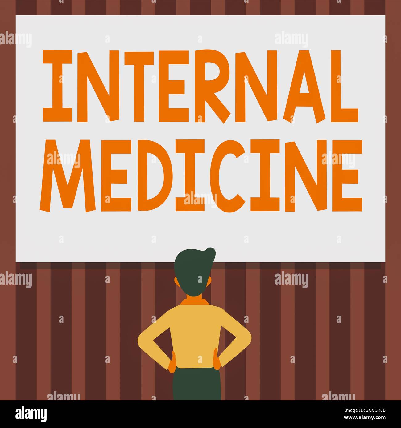 Sign displaying Internal Medicine. Word Written on dedicated to the ...