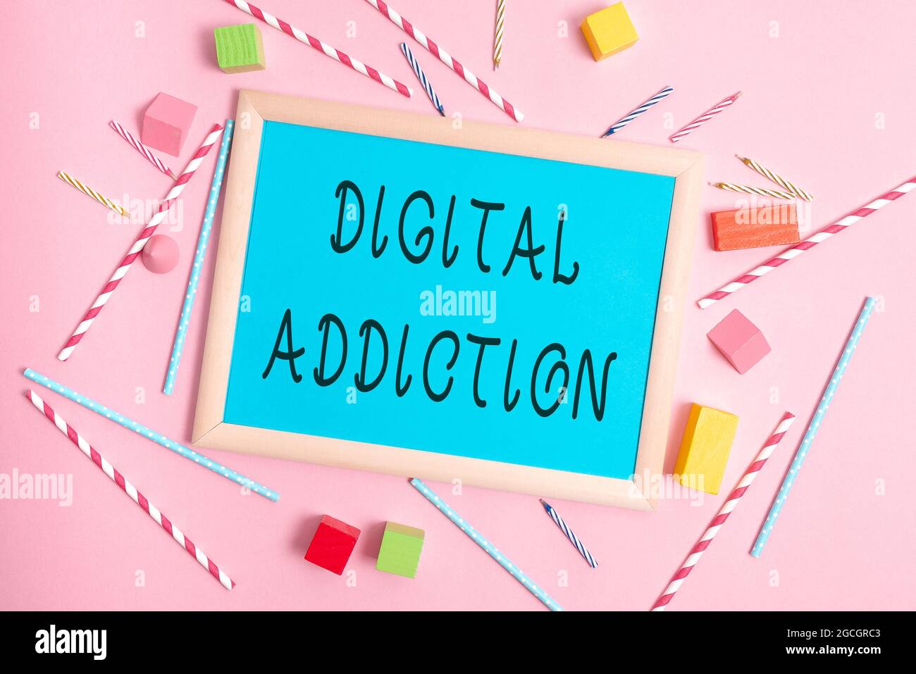 Text sign showing Digital Addiction. Word Written on disorder that ...