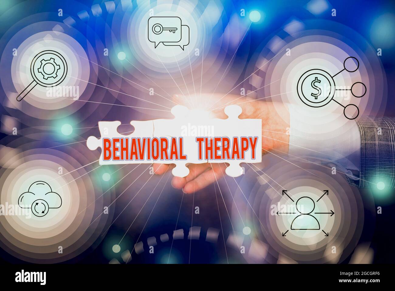 Conceptual display Behavioral Therapy. Word for help change potentially ...