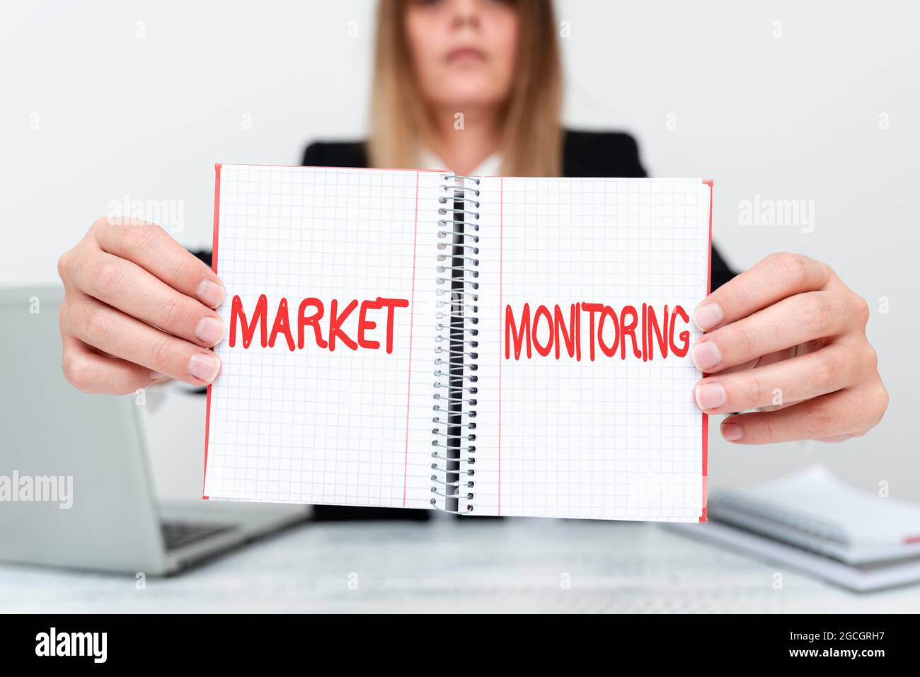 Hand writing sign Market Monitoring. Business approach supervising ...