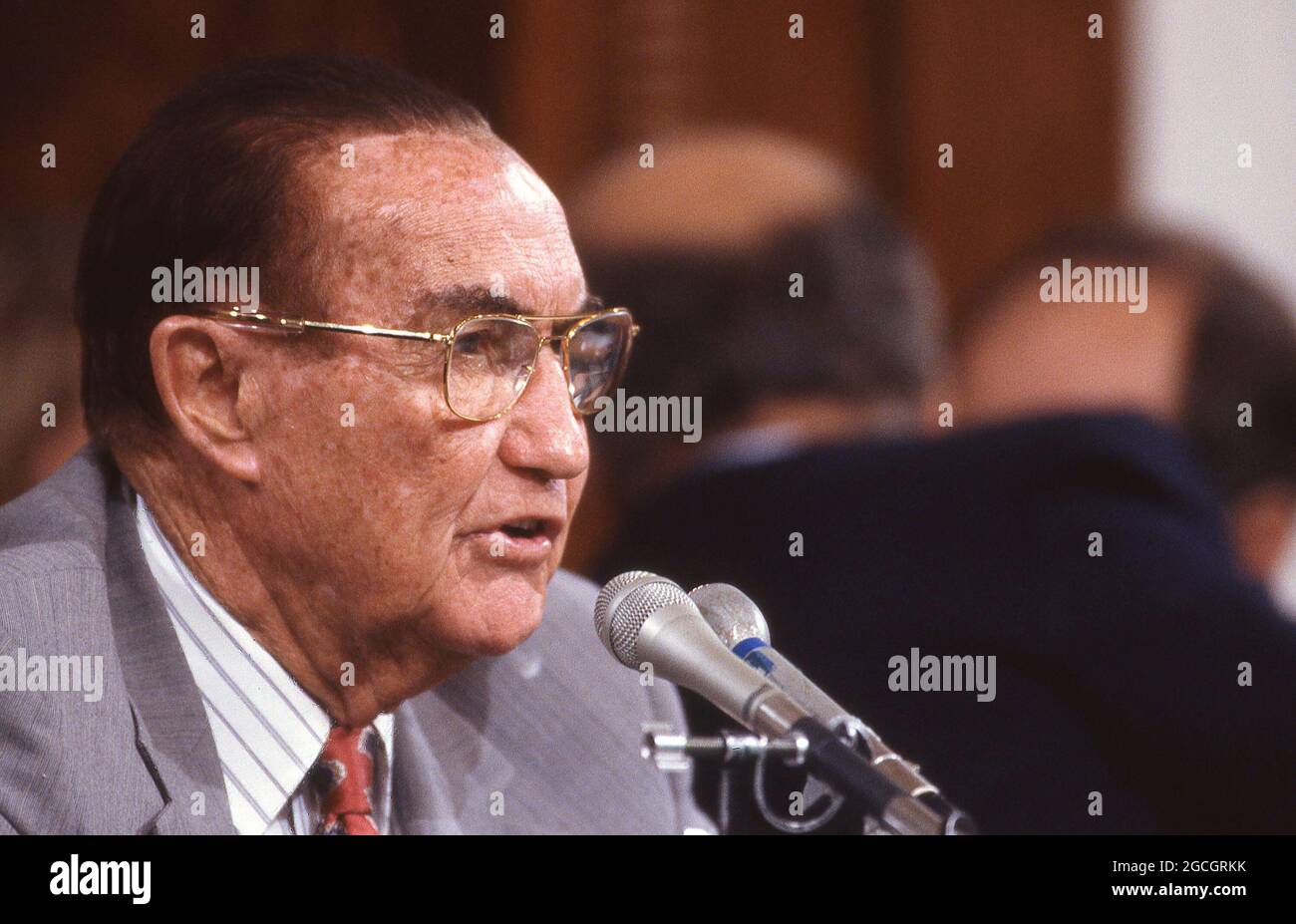 Senator Strom Thurmond Republican senator South Carolina during a ...