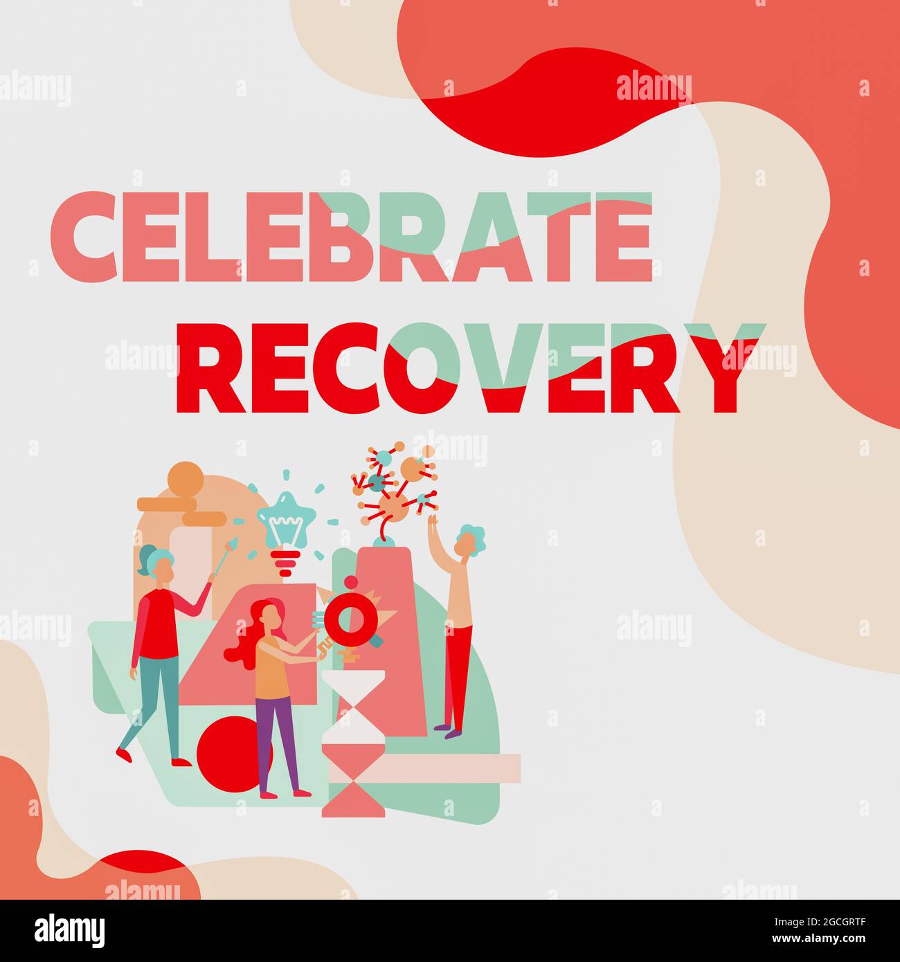 Conceptual display Celebrate Recovery. Business showcase recovery ...