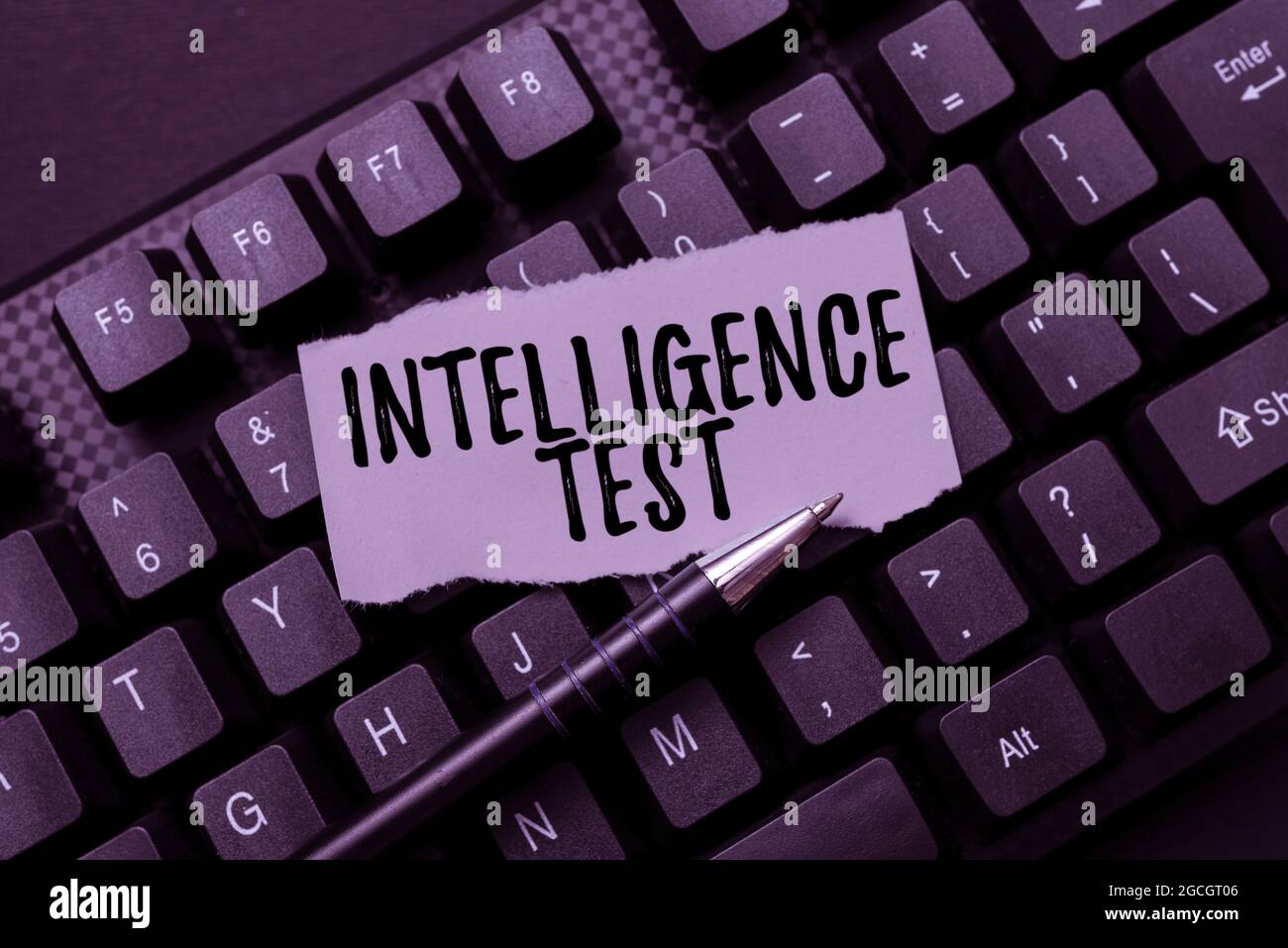 Text sign showing Intelligence Test. Conceptual photo test designed to ...