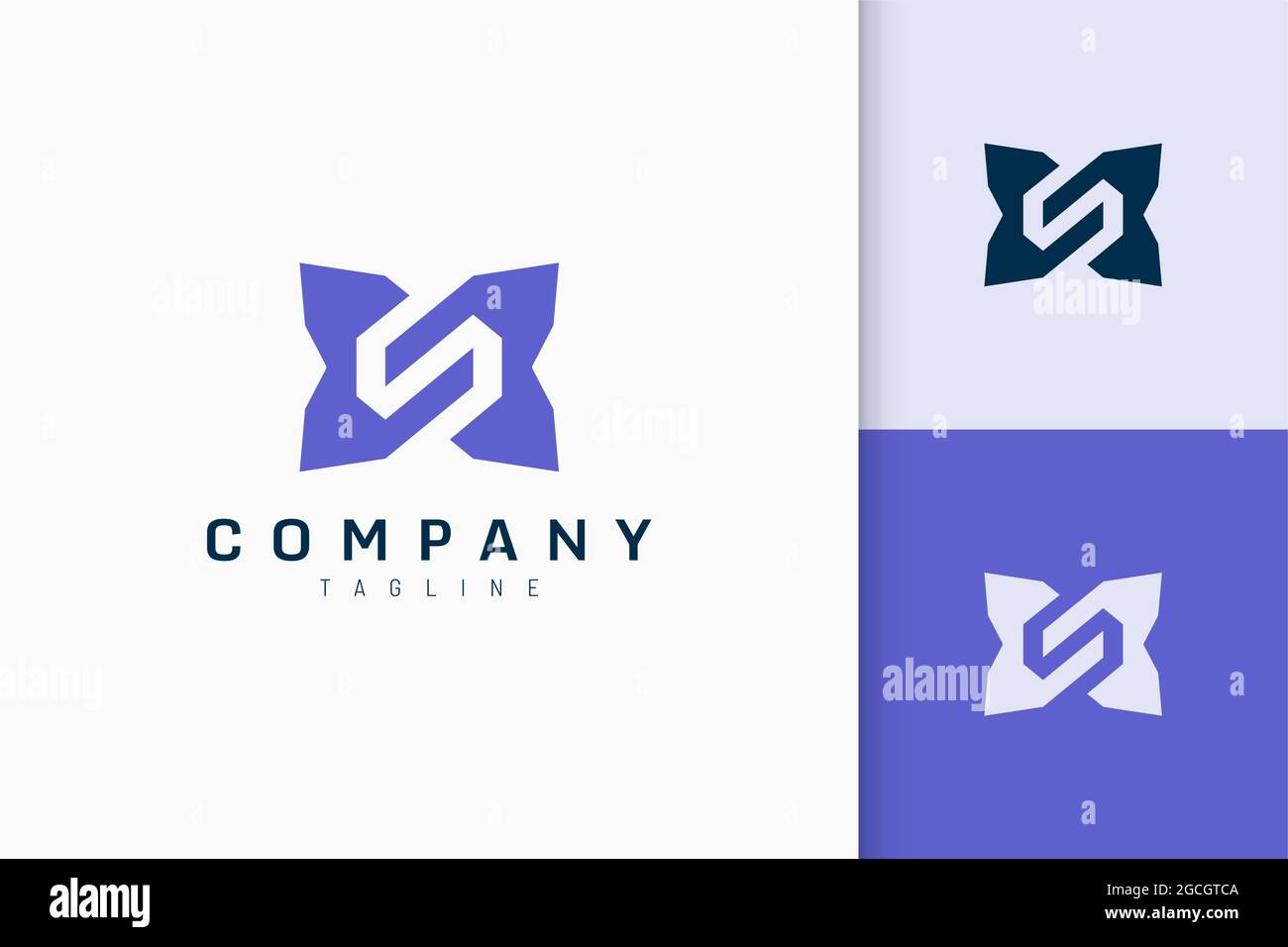 Abstract modern logo represent technology or system in letter s shape ...