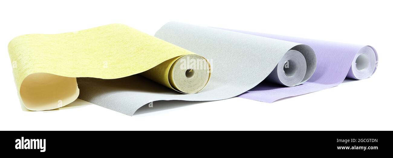 Wallpapers isolated on white Stock Photo - Alamy