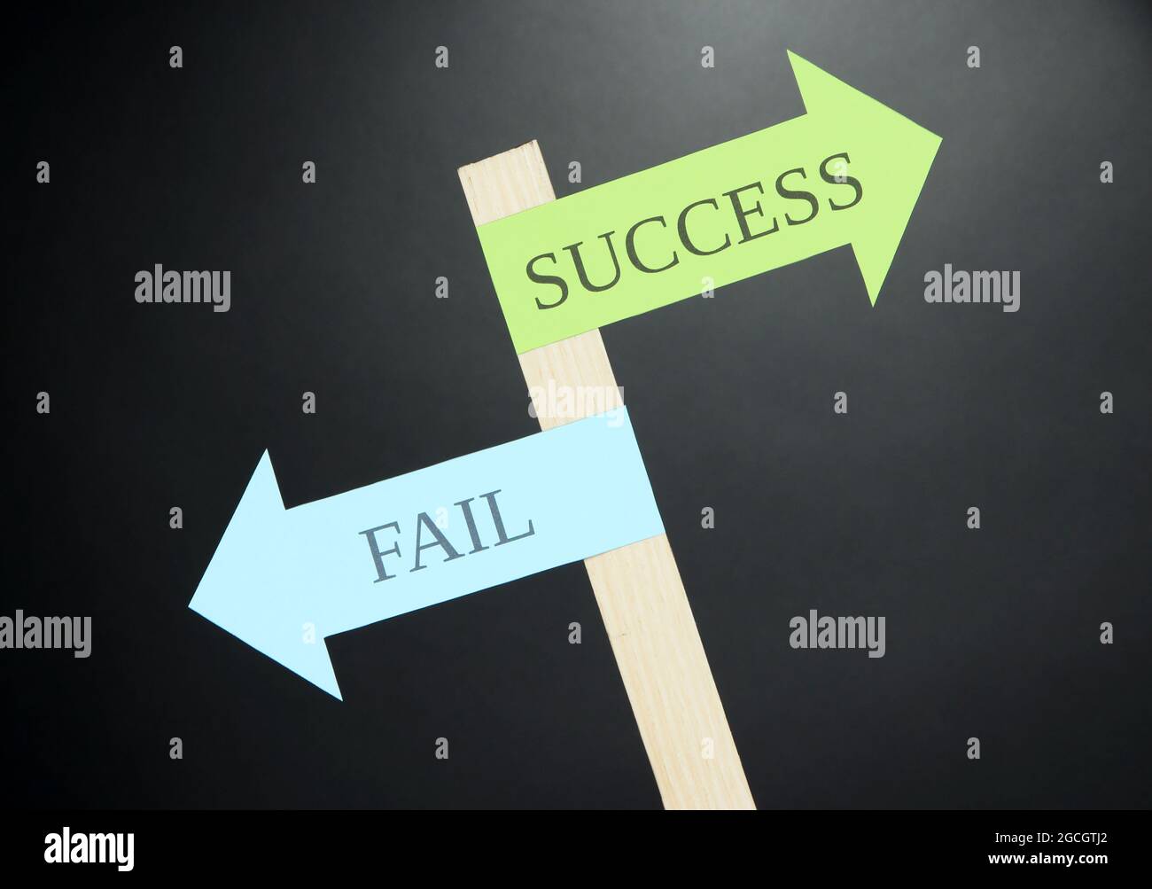 Conceptual road signs on choice and decisions Stock Photo - Alamy