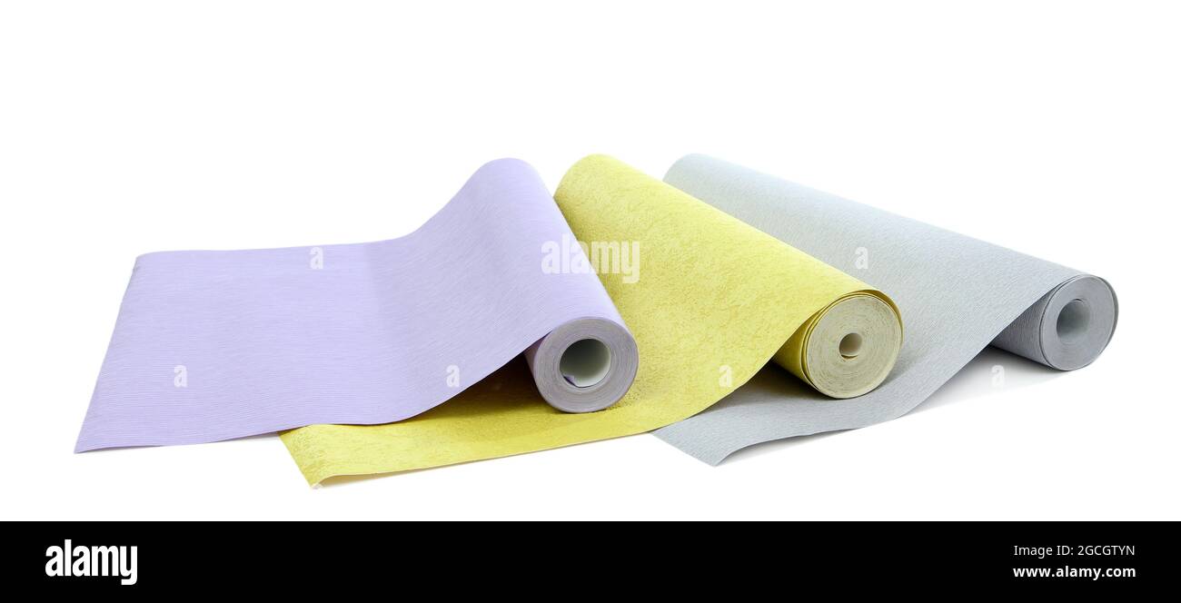 Wallpapers isolated on white Stock Photo - Alamy