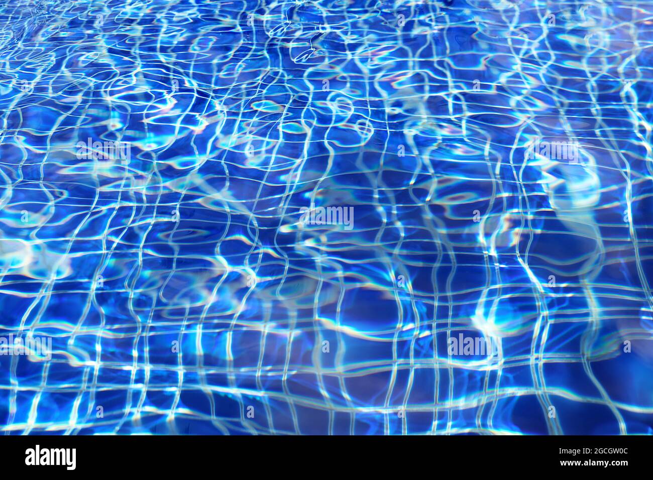 Blue bright transparent background of pool water, an example for a ...
