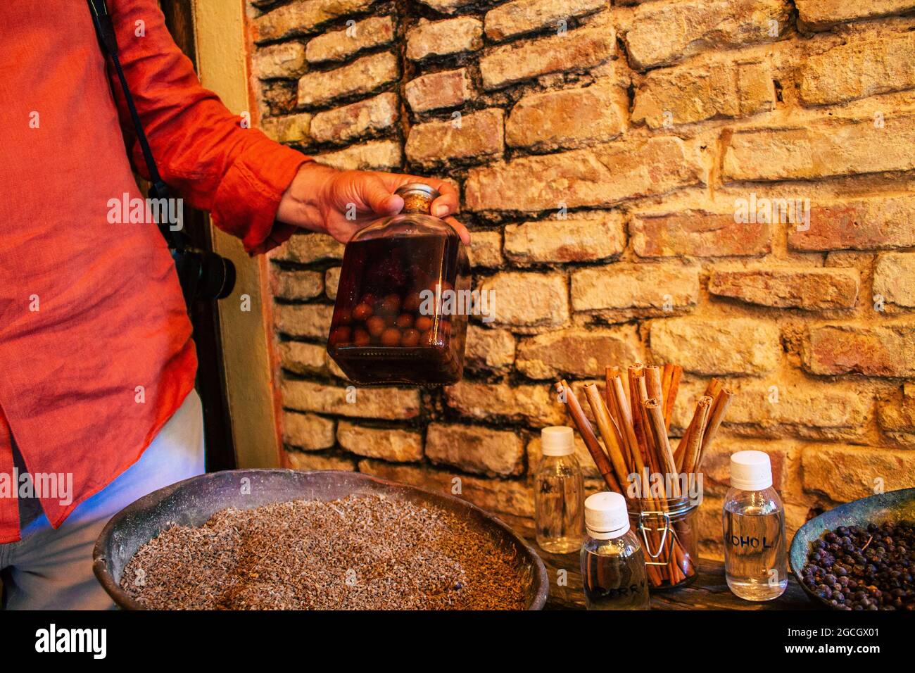 Carmona Spain August 03, 2021 Inside view of Anise Factory Los Hermanos ...