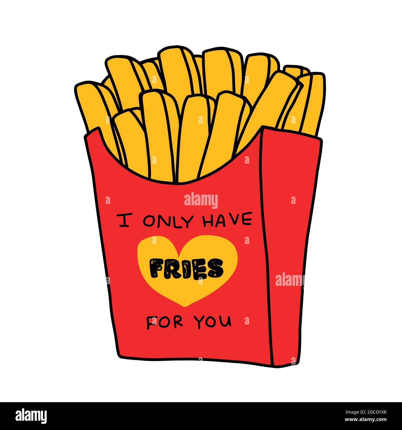 French fries packaging design Stock Vector Images - Alamy