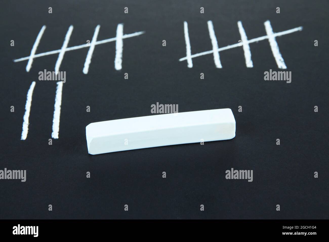Counting days by drawing sticks isolated on black Stock Photo - Alamy