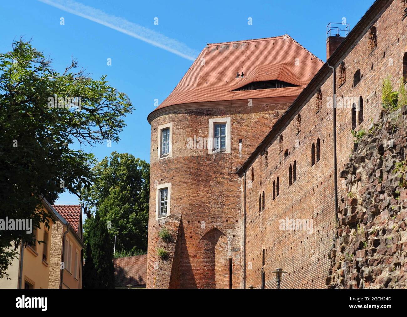 26 July 2021, Brandenburg, Bad Belzig: The entrance side at the ...