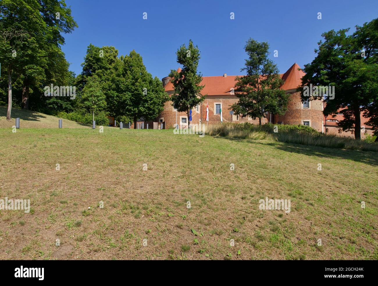 26 July 2021, Brandenburg, Bad Belzig: The entrance side at the ...