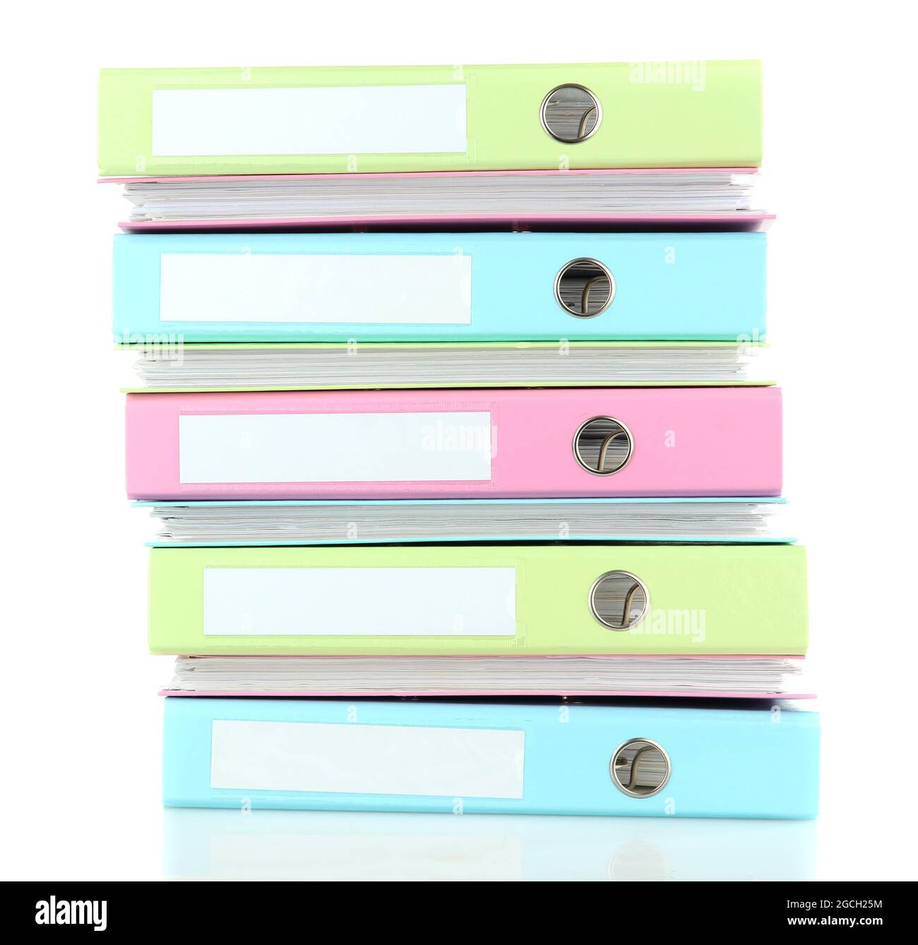 Colorful folders, isolated on white Stock Photo - Alamy