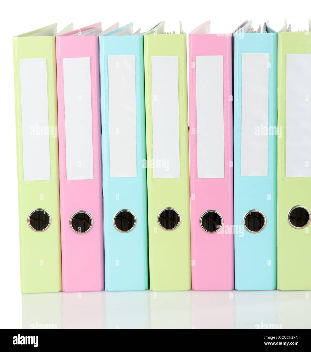 Colorful folders, isolated on white Stock Photo - Alamy
