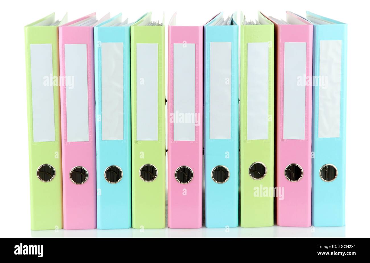 Colorful folders, isolated on white Stock Photo - Alamy