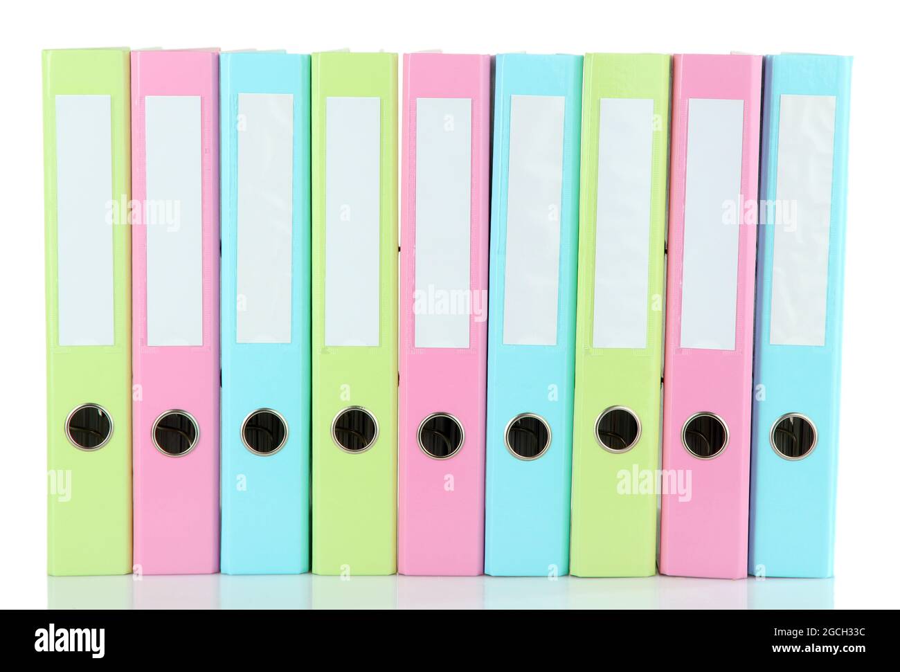 Colorful folders, isolated on white Stock Photo - Alamy