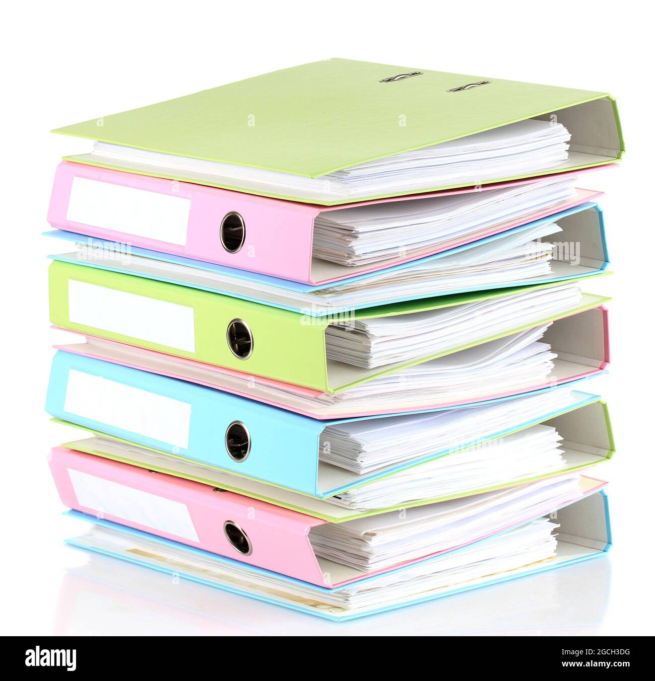 Colorful folders, isolated on white Stock Photo - Alamy