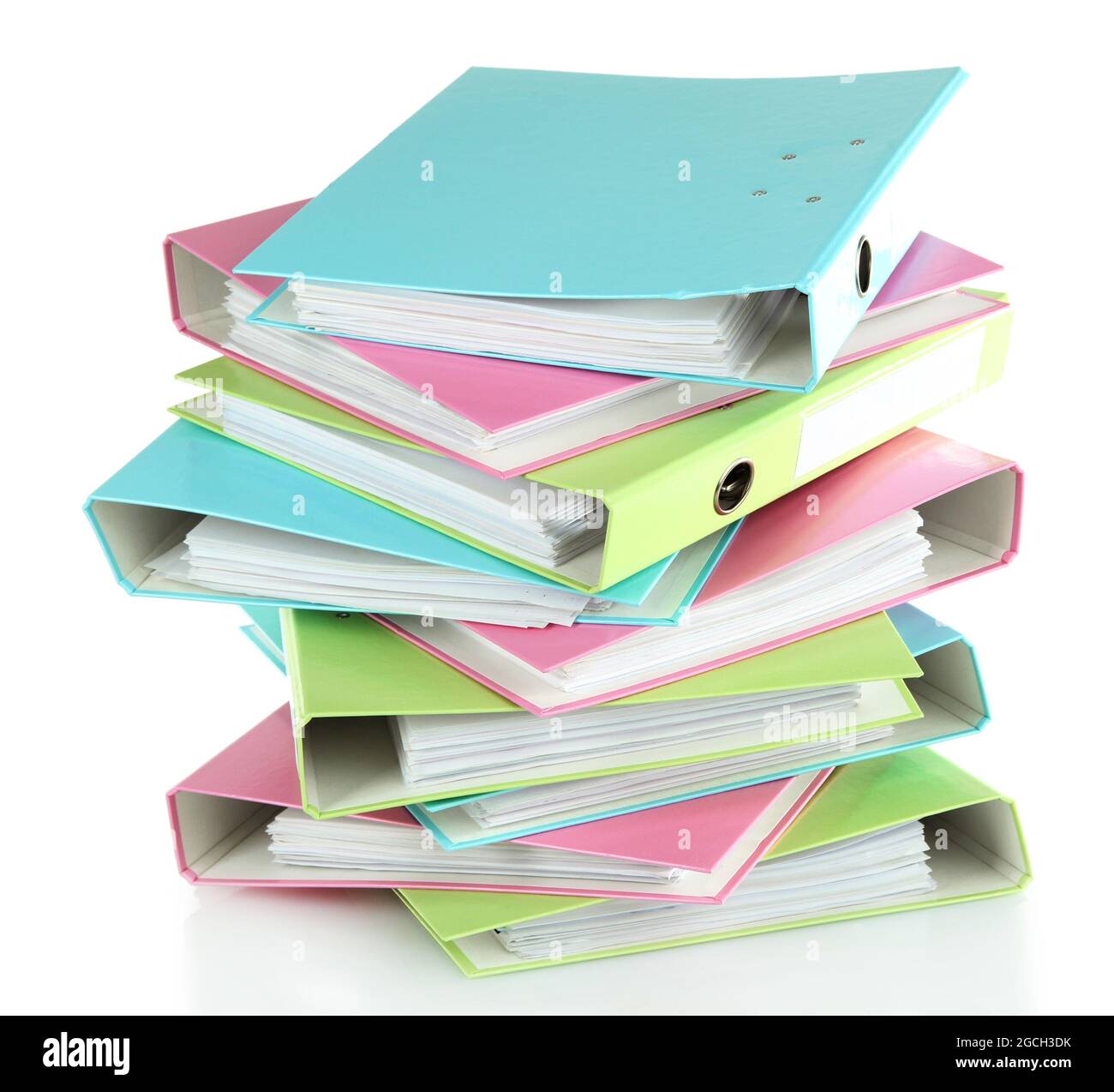 Colorful folders, isolated on white Stock Photo - Alamy