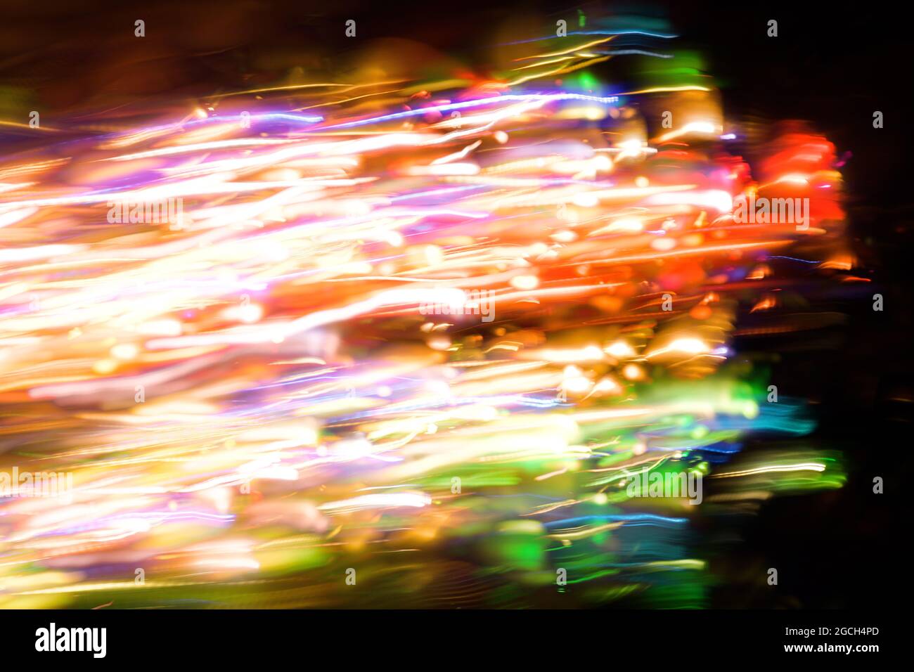 abstract led light trails defocused, motion blur Stock Photo - Alamy
