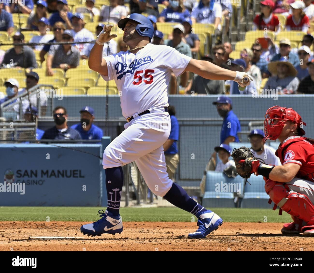 Los Angeles, United States. 8th Aug, 2021. Los Angeles Dodgers' first ...