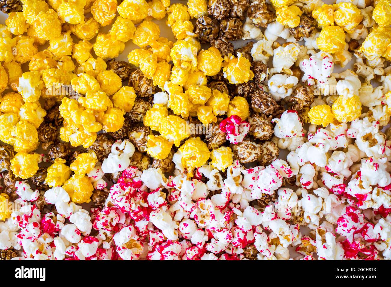 Sweet fried popcorn in bowl on the white background Stock Photo - Alamy