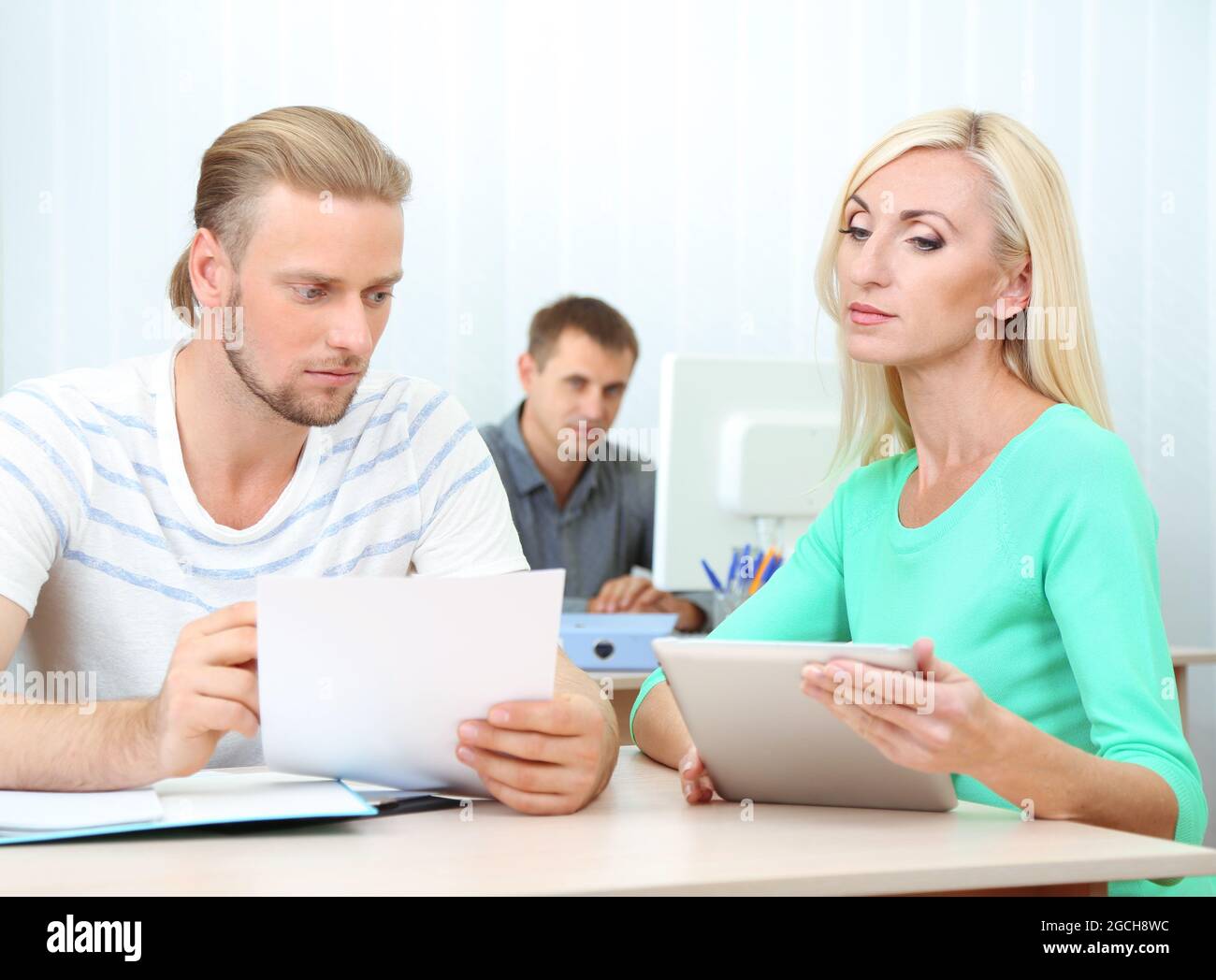 Office workers at work Stock Photo - Alamy