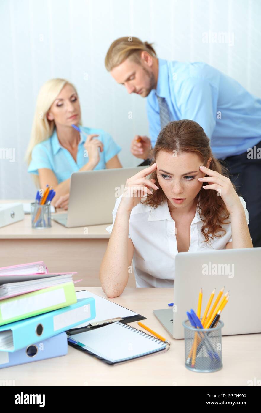 Office staff is during work in workplace Stock Photo - Alamy