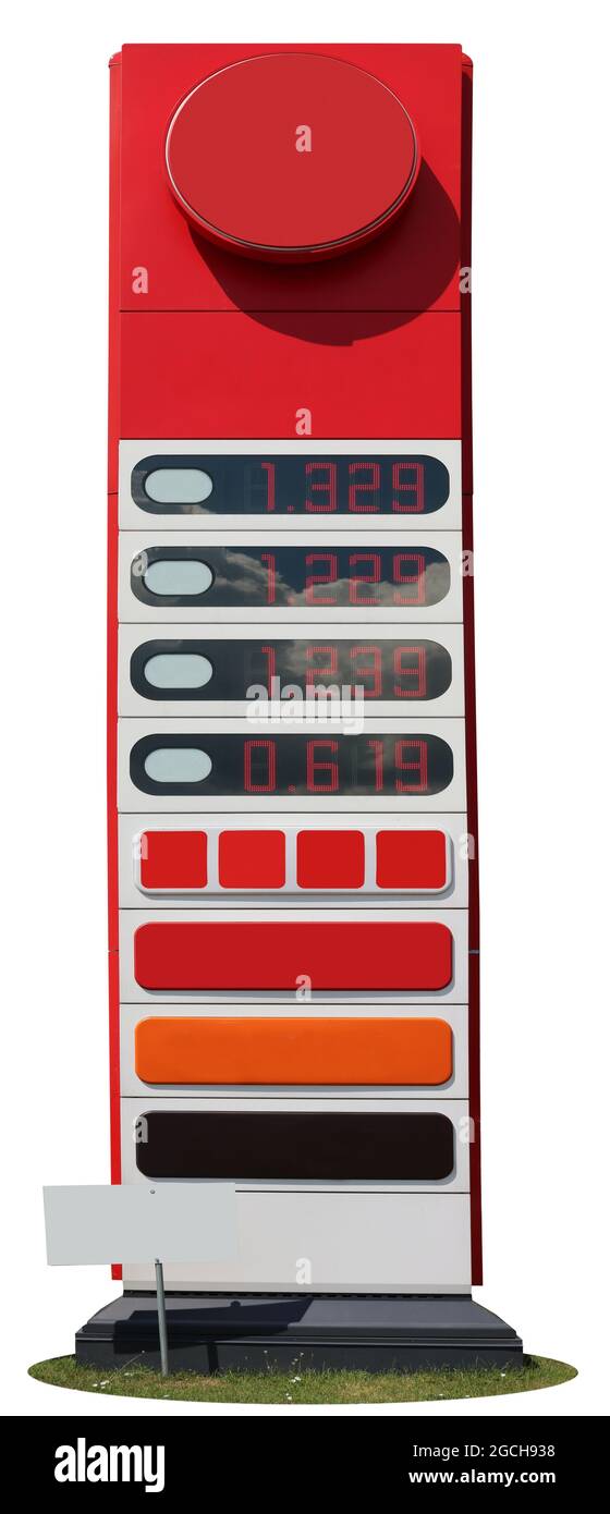 Red white and blue gas station sign hi-res stock photography and images ...