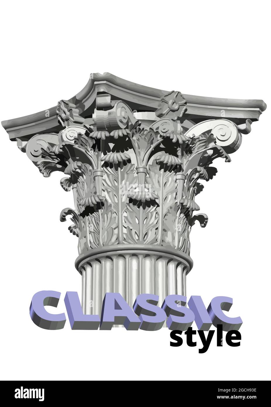 Classic Column. 3d vector illustration Stock Vector Image & Art - Alamy