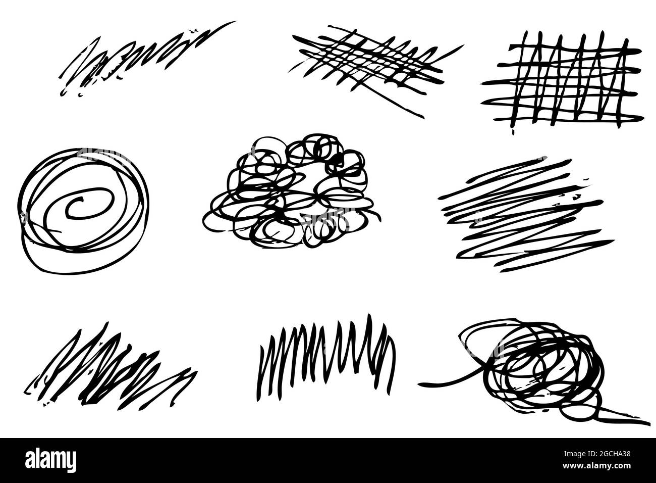 Vector Scribble Line Abstract Shape Hand Draw Sketch for your design ...