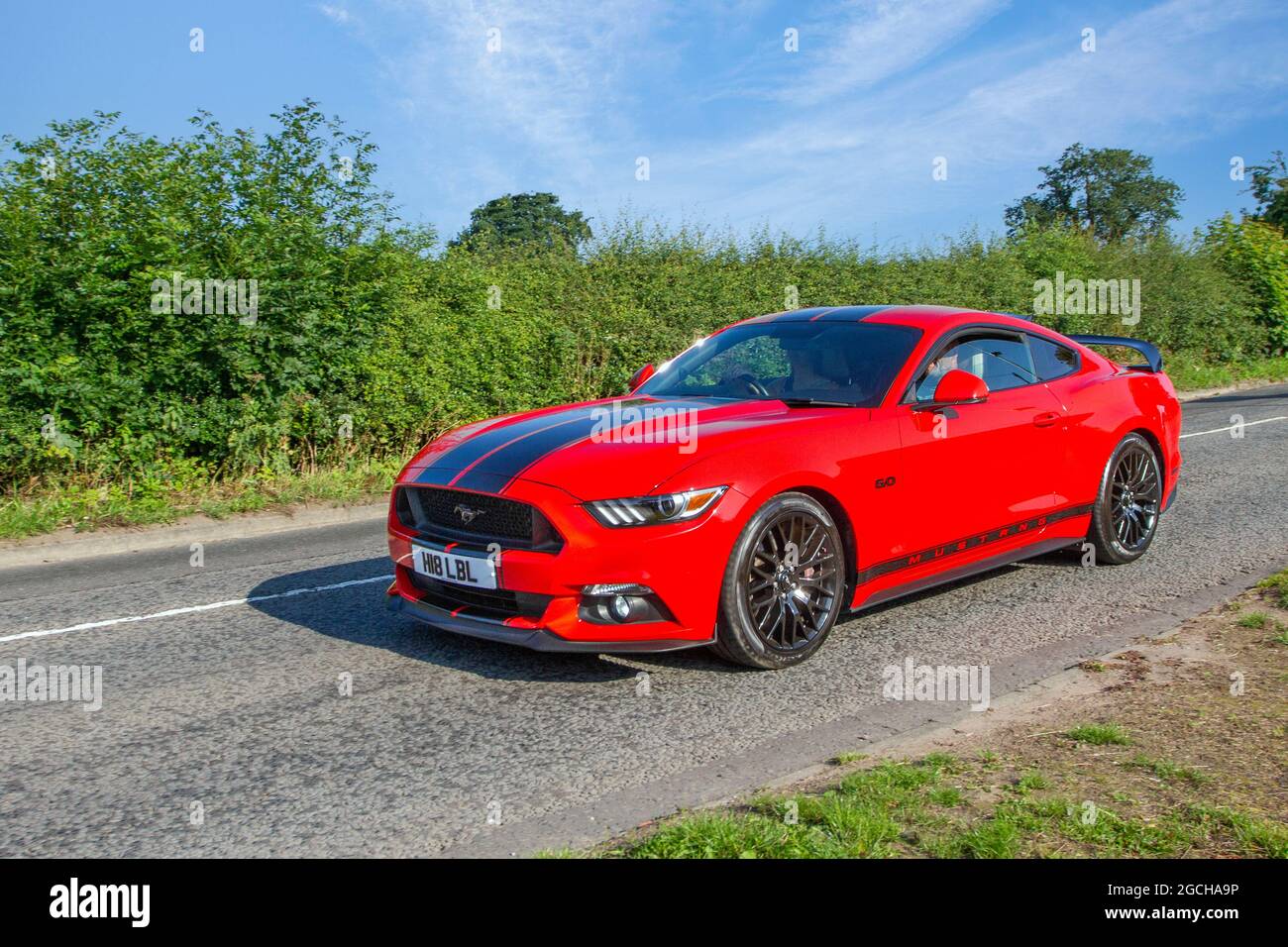 2016 red Ford Mustang 5.0 litre 2dr fastback 4951 cc petrol roadster ...