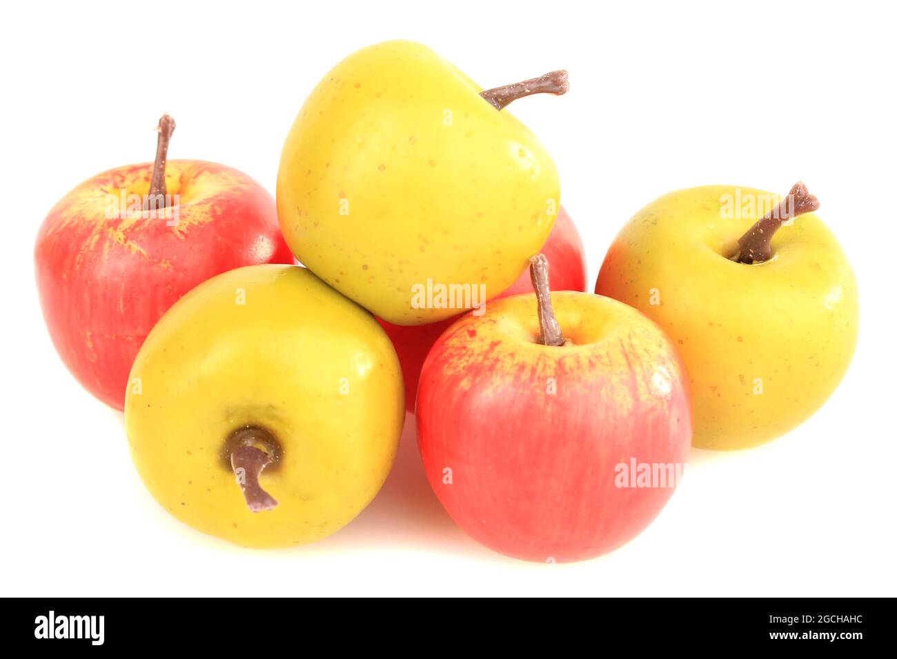Small apples, isolated on white Stock Photo - Alamy