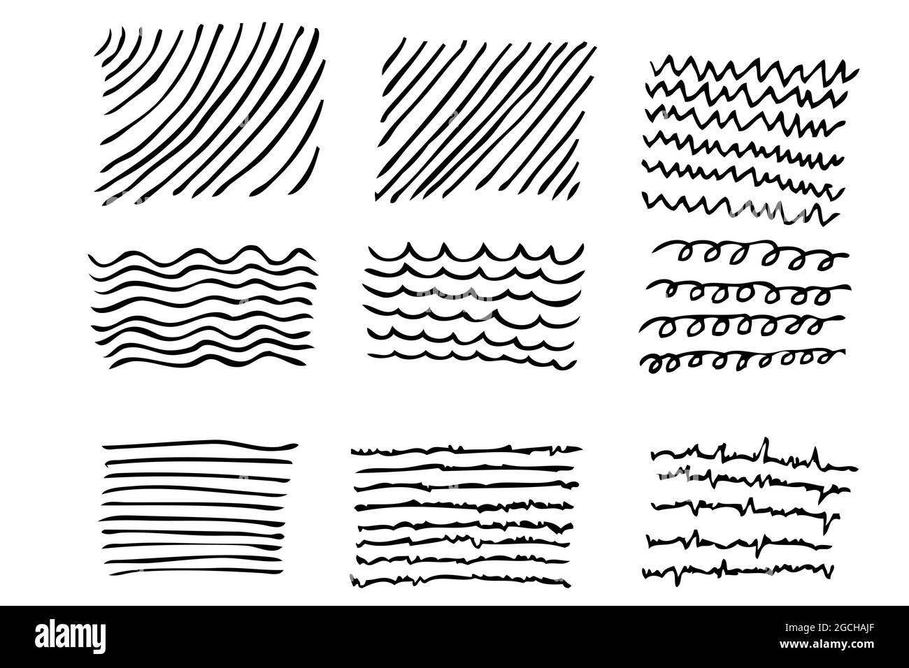 Scribble Hand Draw Sketch Pattern wave, diagonal, curl, sharp, for your ...