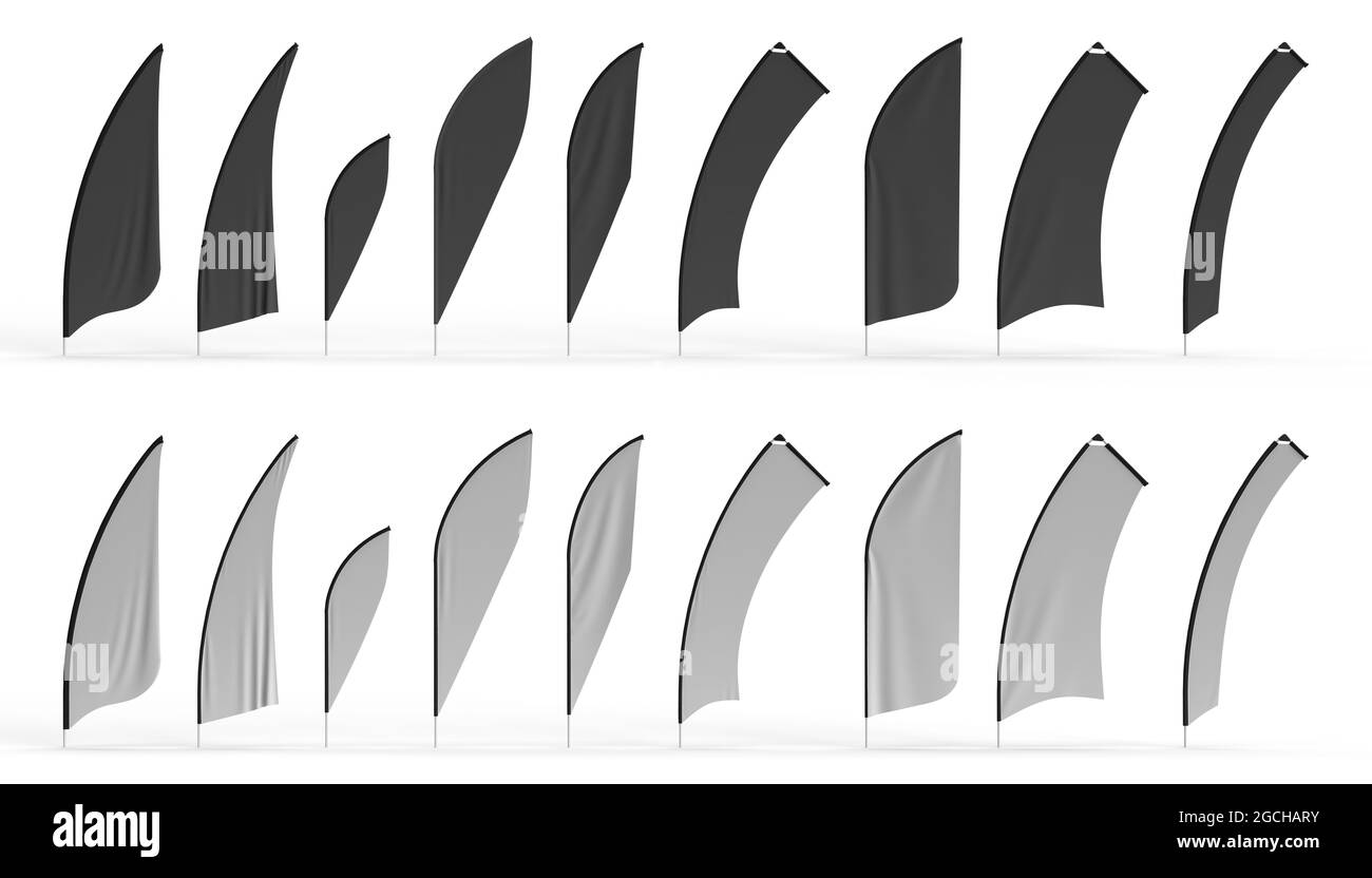 Teardrop flags Cut Out Stock Images & Pictures - Alamy