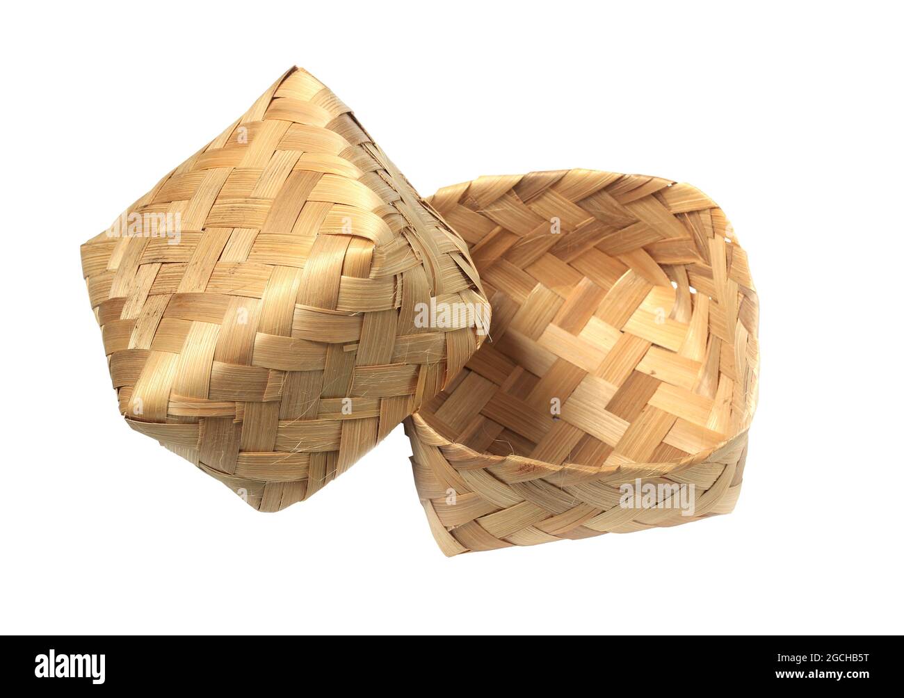 Empty Besek is box or Container Food Box, made from woven bamboo at ...