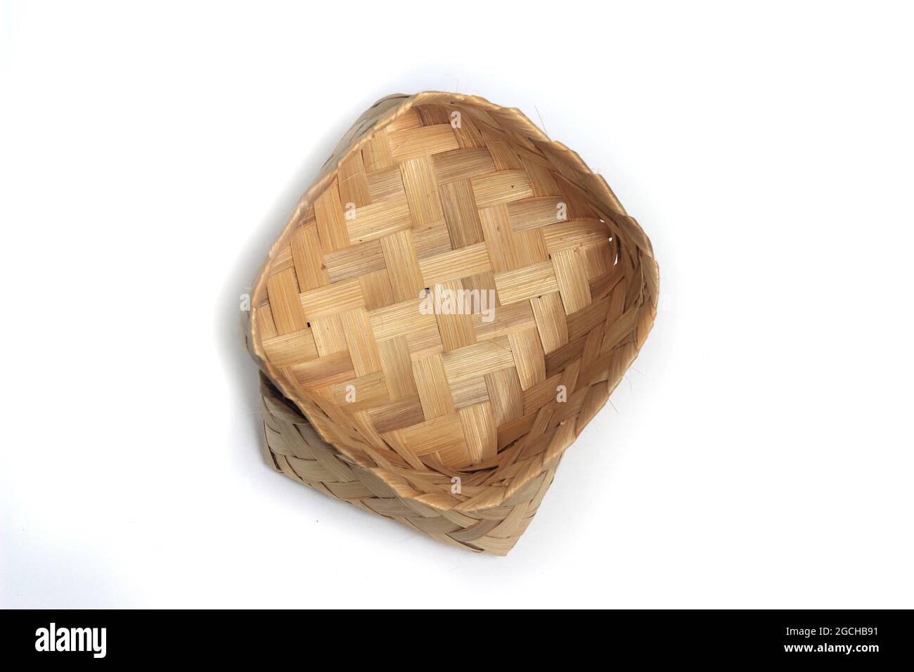 Empty Besek is box or Container Food Box, made from woven bamboo at ...