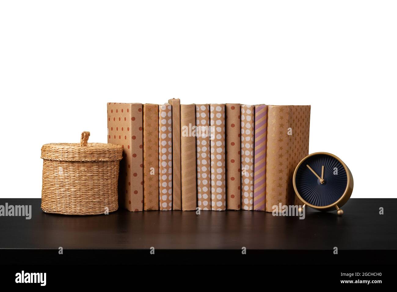 Stack of books and alarm clock, time to read concept Stock Photo - Alamy