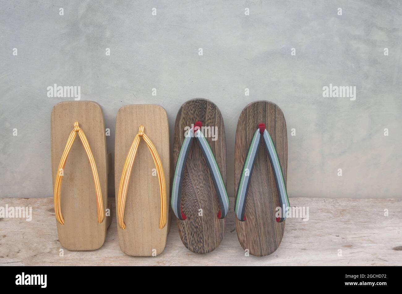 zori wooden Japanese sandal Japanese footwear traditional Stock Photo ...