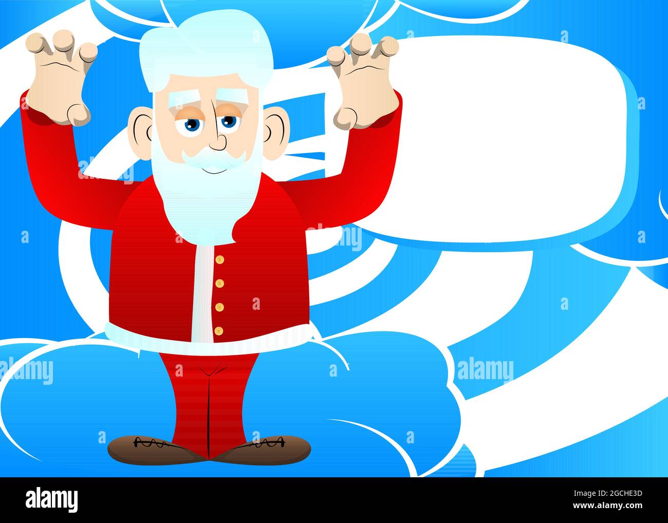 Creepy Santa Cartoon