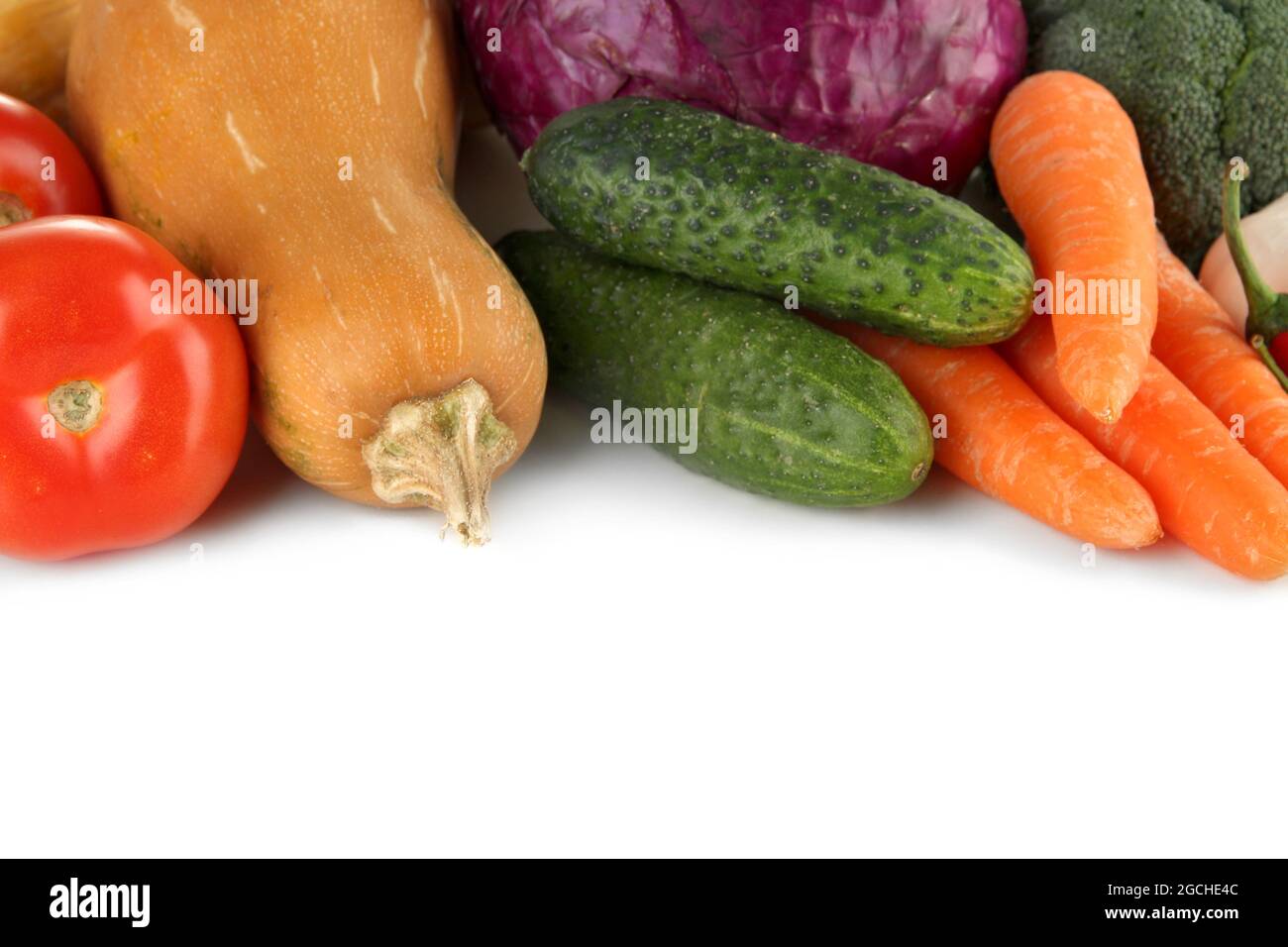 Composition of different vegetables isolated on white Stock Photo - Alamy