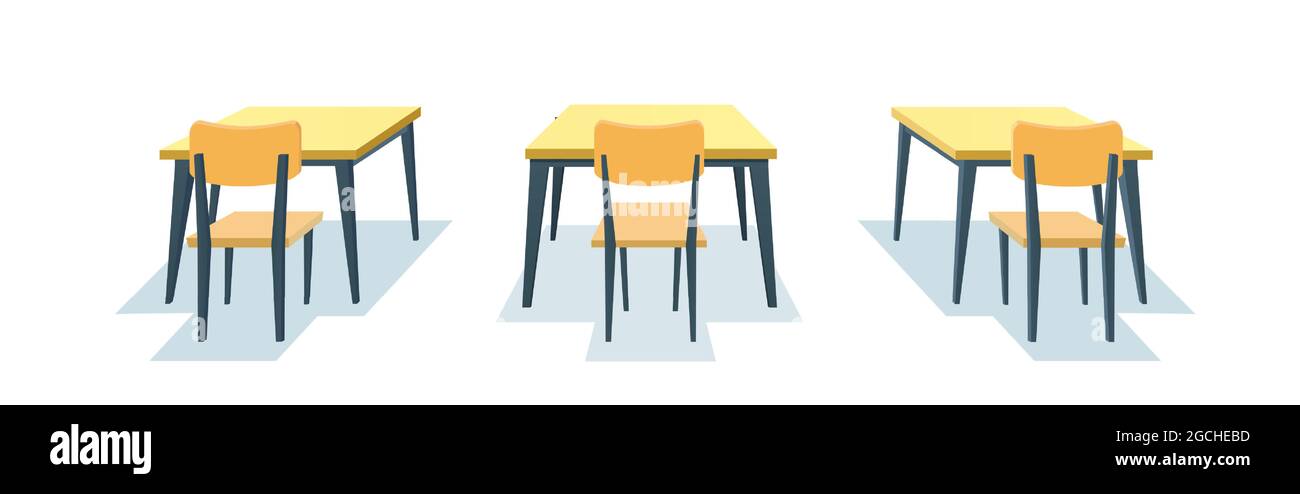 School desk isolated on white background Stock Vector Image & Art - Alamy